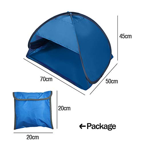 COLEON Portable Sun Shelter Mini Head Pop Up Tent for Beach Sunbathing Windproof Sand Proof
