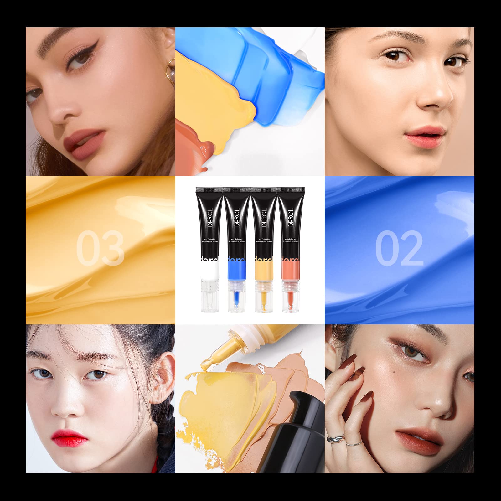 Kusslippe Blue Foundation, Blue Pigment Mixer,Corrector Foundation Shade Adjuster, Smooth and Light, Blends Easily With Foundation Warm to Cold(Blue #2)