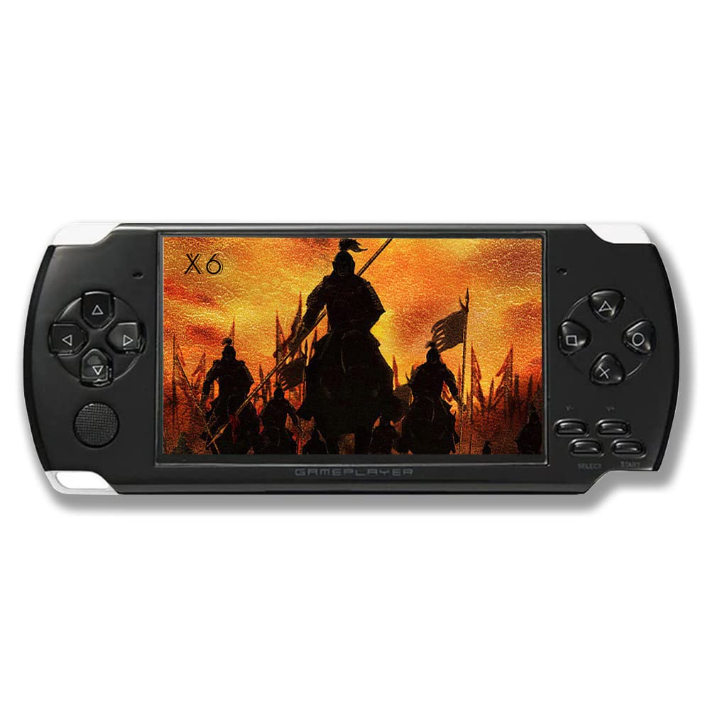 Diketigeey 4.3 inch 8GB Handheld Game Console Built in 1500 Games for Multiple simulators x6 Retro Video Game Console mp3/mp4/Ebook TV Out Portable Game Player Device (Black)