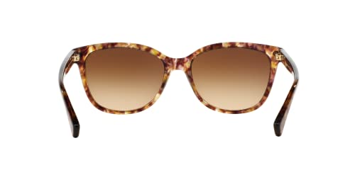 Coach HC8132 Sunglasses, Light Brown Confetti Tortoise/Brown Gradient, 57 mm