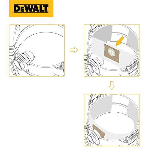 DEWALT DXVA19-4111 Fine Dust Bag Fits for 6-10 Gallon DEWALT Wet/Dry Vacuum