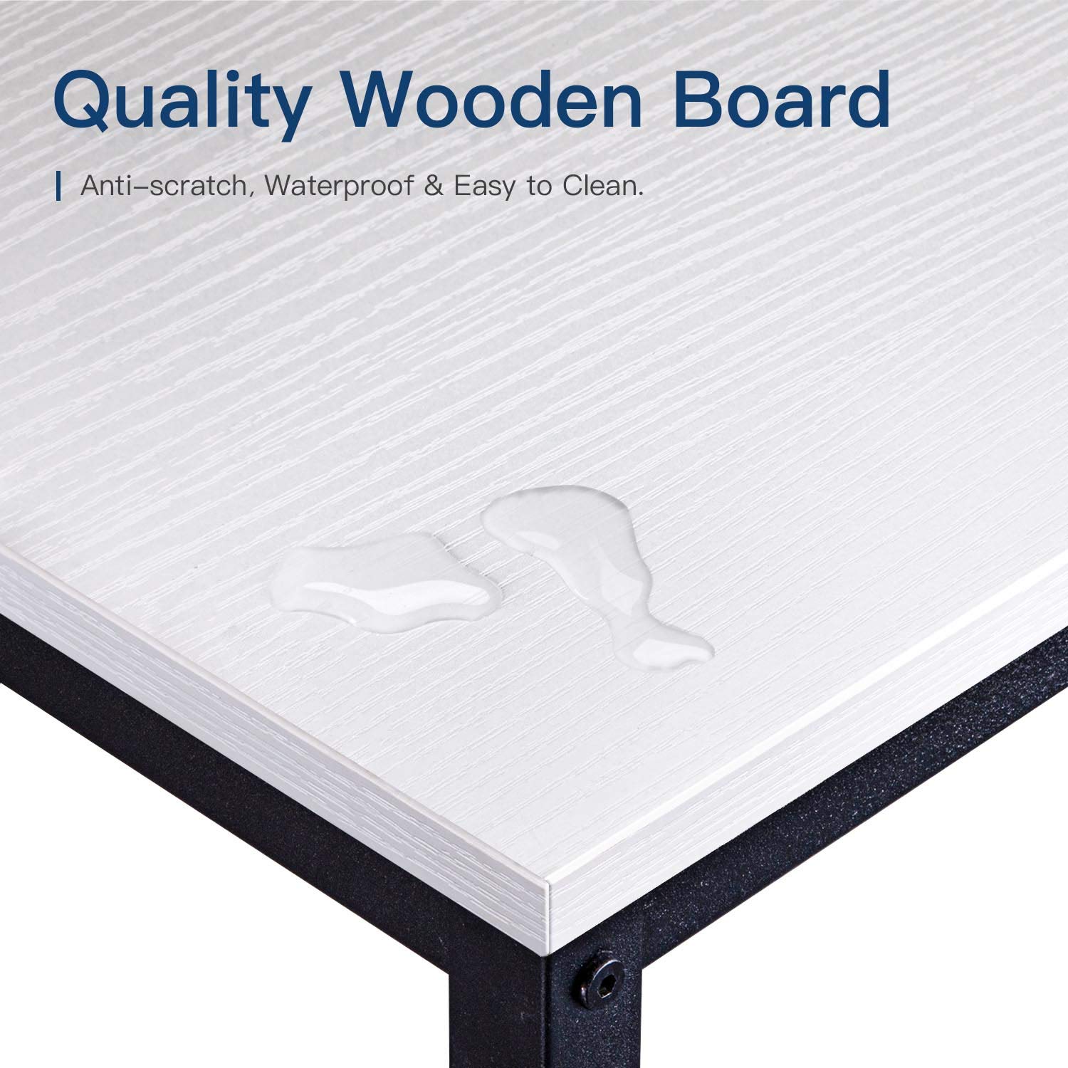 Coleshome Computer Desk 31", Modern Simple Style Desk for Home Office, Sturdy Writing Desk,White