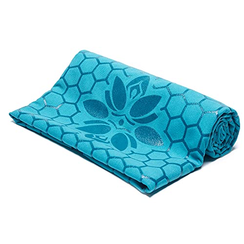 Clever Yoga Mat Towel Non-Slip for Hot Yoga. Grippy Double Sided Suede Microfiber Towel Non-Slip Grip. Multifunctional - No Slip Yoga Mat Towel - Mat Cover - The Travel Yoga Mat Non Slip
