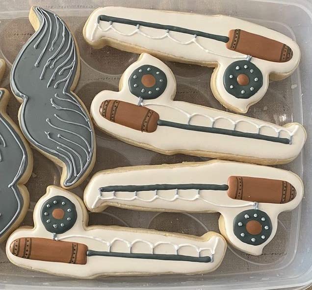 Fishing Pole Cookie Cutter 6 Inch - Made in the USA β Foose Cookie Cutters Tin Plated Steel Fishing Pole Cookie Mold