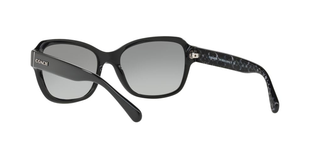 Coach HC8232 Sunglasses, Black/Dark Grey Gradient, 56 mm
