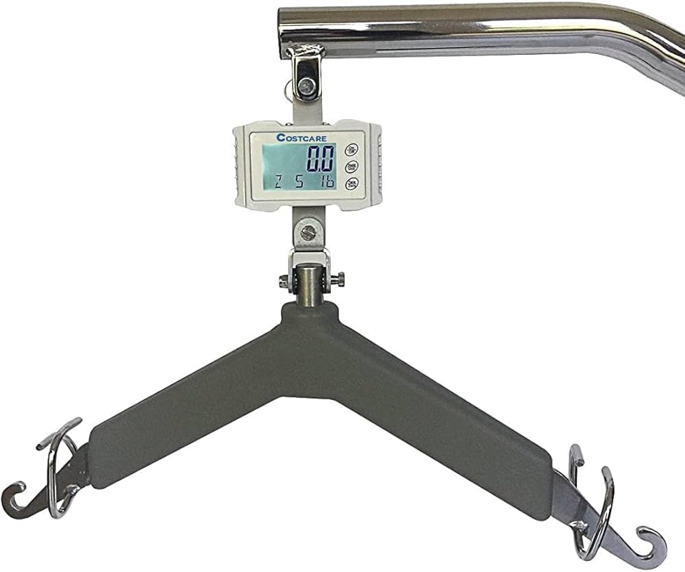 COSTCARE Digital Patient Lift Scale Stainless Steel Universal Bracket Kit Included, 660LBS Weight Capacity, Patient Scale