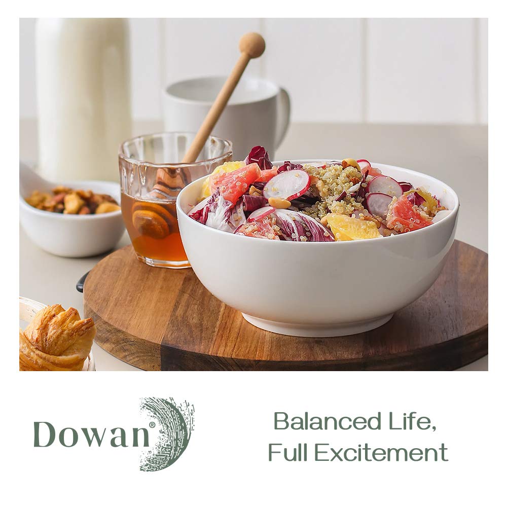 DOWAN 7" Large Soup Bowls & Cereal Bowls & 9.5" Large Serving Bowls