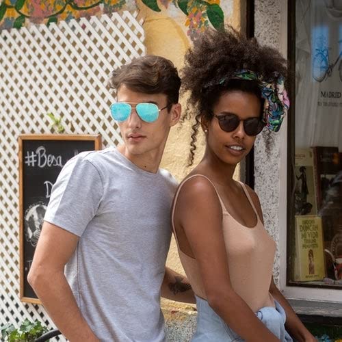 CLANDESTINE Panorama Gold Light Blue by HYPE - Nylon HD Men & Women Sunglasses