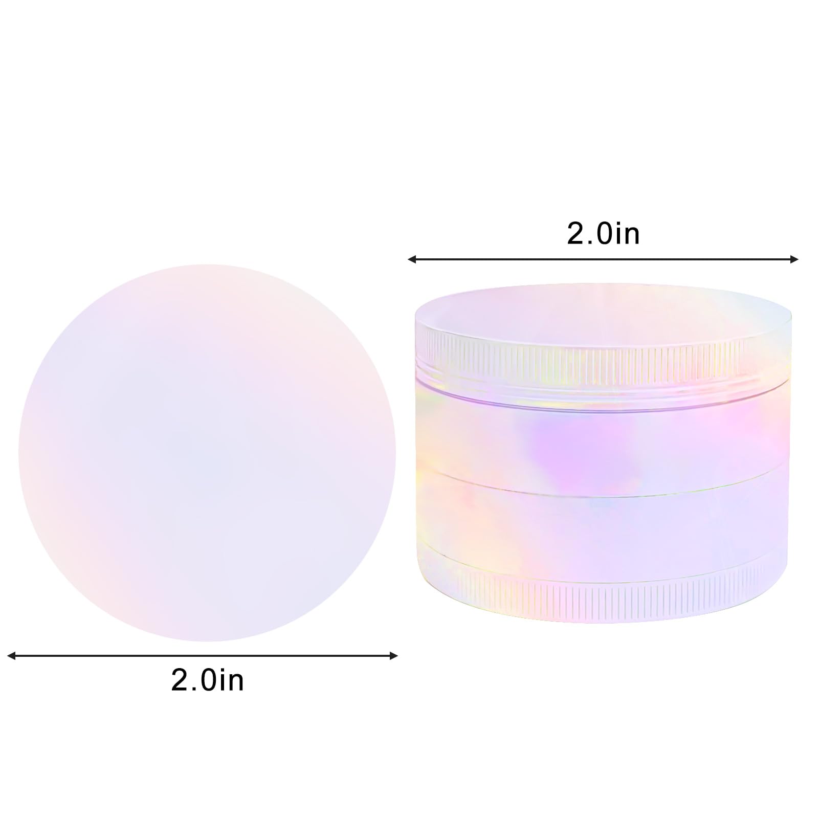 VICKYDGE 2.0 Inch Large Spice Grinder for Kitchen, White Rainbow