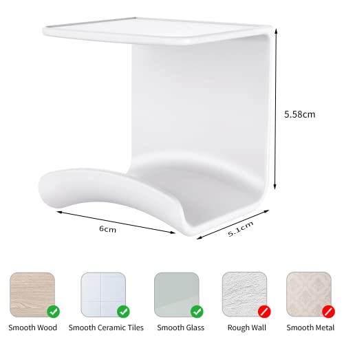 HomeMount Headphone Hook Under Desk - Headphone Holder Under Table, Adhesive Gaming Headphone Stand Hanger Desk Mount for Most Headphone(White)