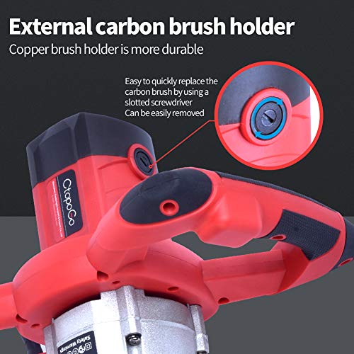 Concrete Mixer Machine, 1600W Cement Mixer Mixing Drill Tool for Concrete Cement Panit Mortar Drywall Mud Grout Thinset, Electric Hand Paint Paddle Mixers, Adjustable 6 Speeds