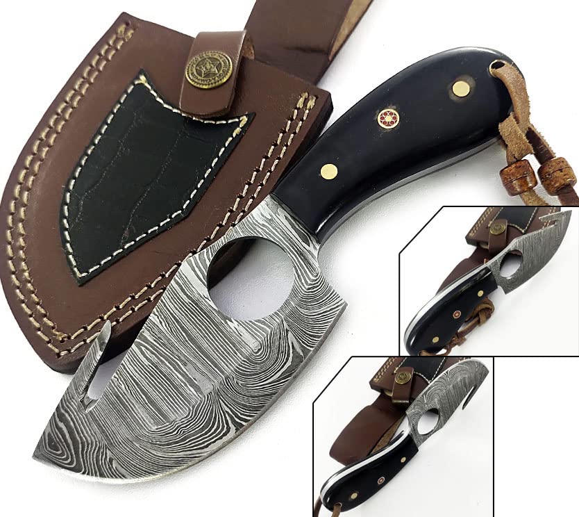 Damascus Steel Fixed Blade Knife Hunting Camping Hiking Tactical Survival Outdoor Sports For Men. SM148