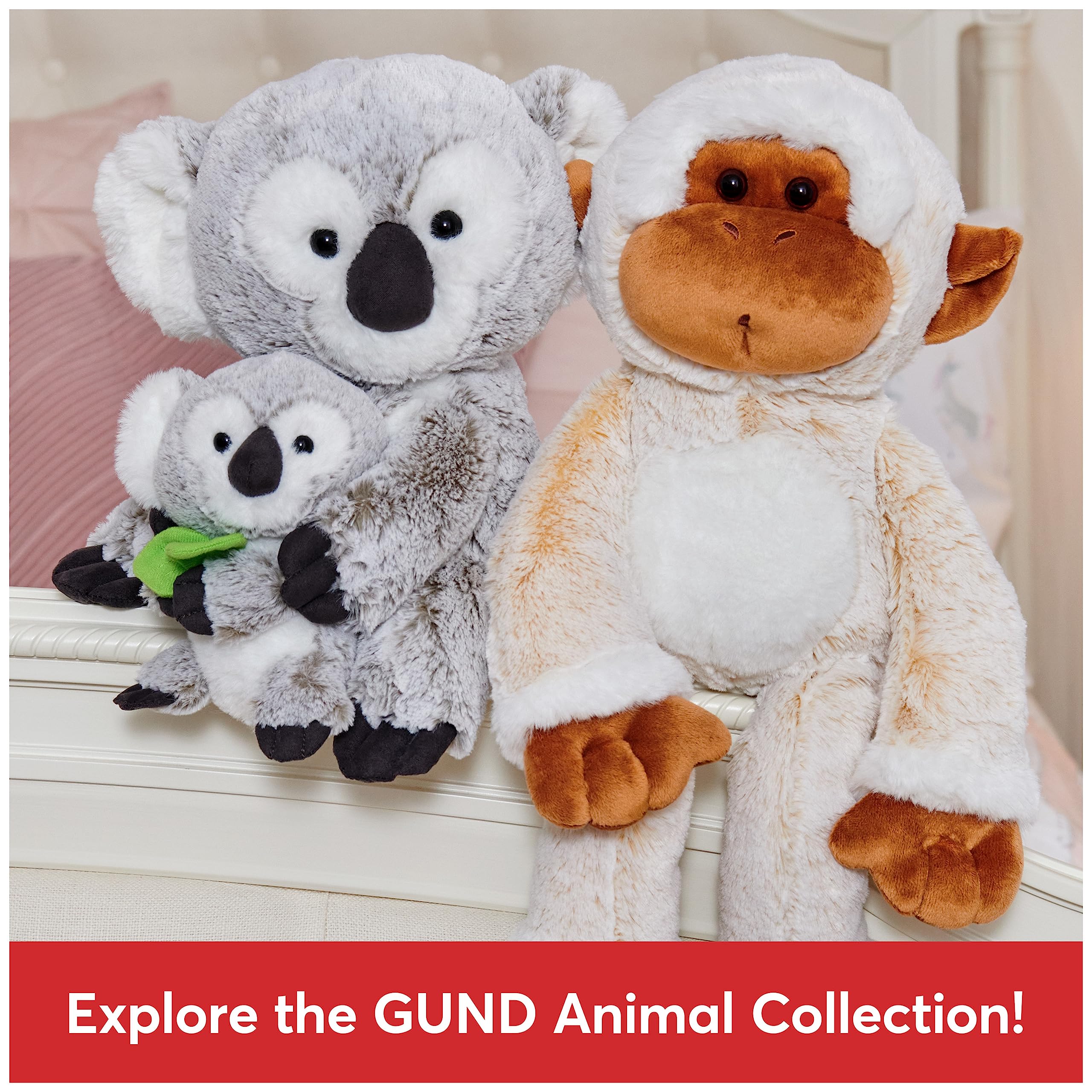 GUND Zozo The Koala Bear with Joey Plush, Stuffed Animal for Ages 1 and Up, Gray/White, 10β