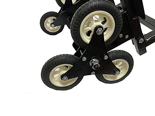 Gakee Stair Climber Cart 460LBS Capacity, Stair Climbing Cart with 6 Wheels Height Adjustable Handle Heavy Duty Foldable Hand Cart for Stairs (460 LBS)
