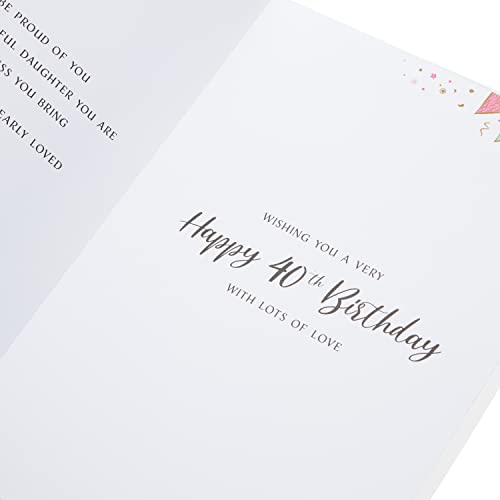 Regal Publishing Modern Milestone Age Birthday Card 40th Daughter - 9 x 6 inches -