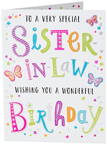 Regal Publishing Modern Birthday Card Sister in Law - 8 x 6 inches -