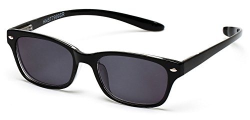 Retro Square Reading Sunglasses in Black with Smoke Lenses by Readers.com | The Cabo Hanging | +2.00