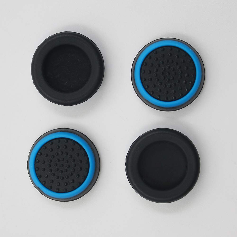 shlutesoy 4Pcs Replacement Silicone Thumb Grip Stick Cap Covers,Controller Thumb Silicone Stick Grip Cap Cover for PS3 PS4 Xbox ONE Red