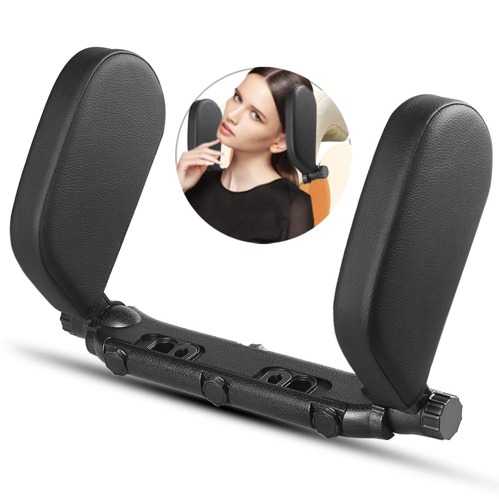 Car Headrest Pillow, Car Neck Pillow Head Pillow, Adjustable Both Sides U Shaped Travel Vehicle Seat Head Support Pillow for Kids Adults Elders Teenagers