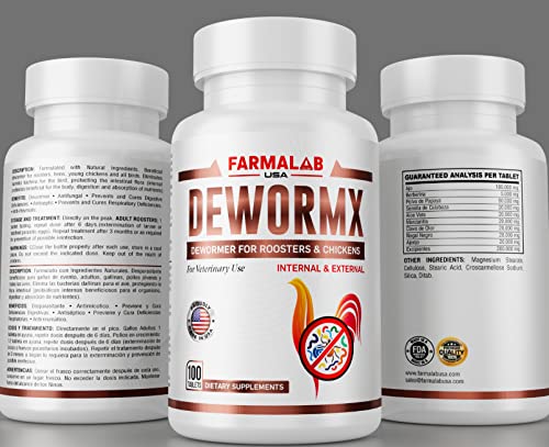 DEWORMX para Gallos Gallinas Pollos DEWORMX for Rooster Hens Chickens Natural Ingredients