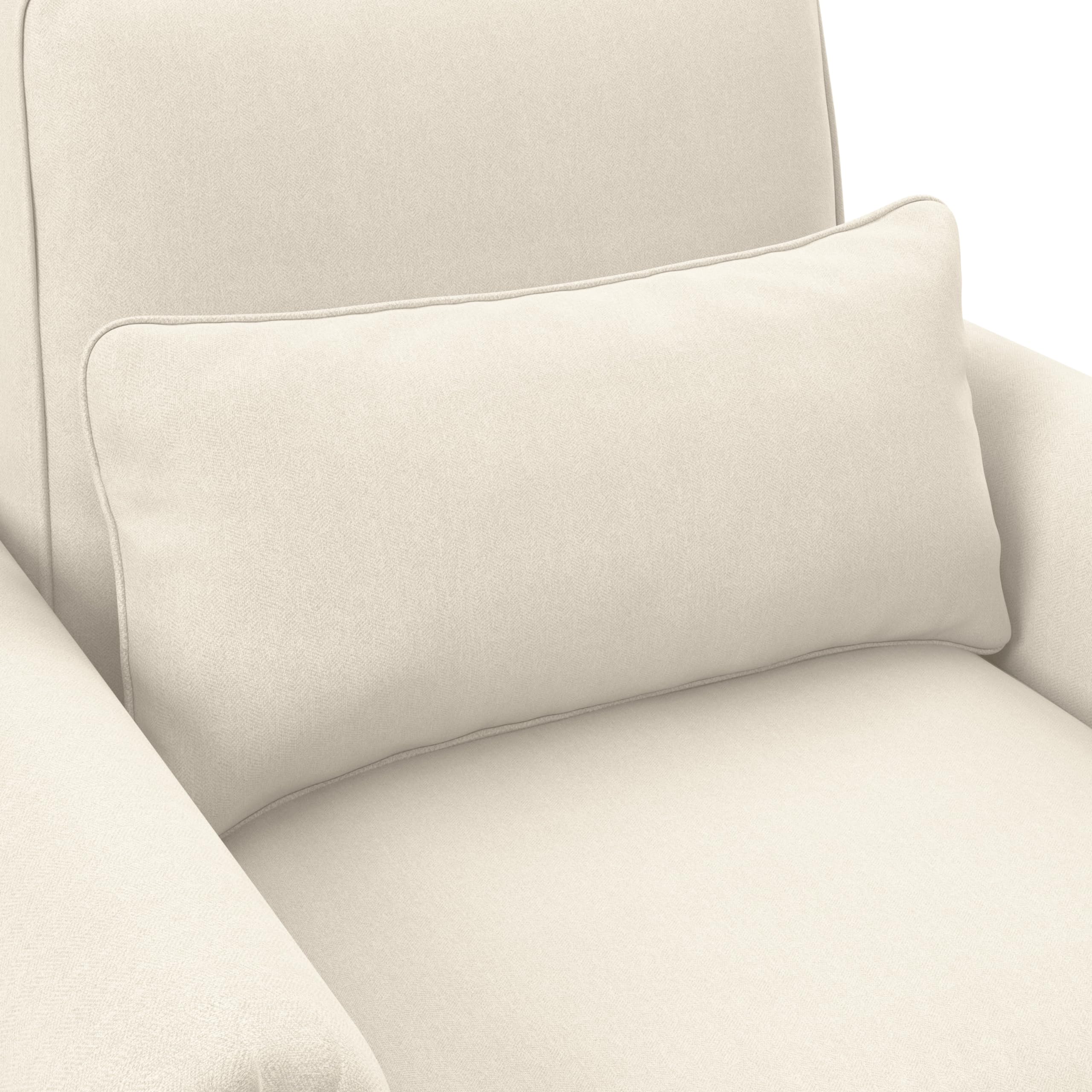 Bush Furniture Coventry Accent Chair with Ottoman Set, Cream Herringbone