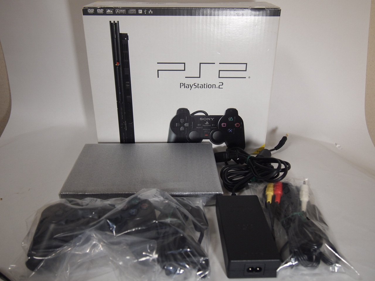 Playstation 2 (SCPH-75000) Satin Silver Console (Japanese Import)
