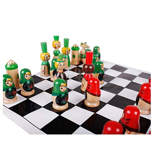 Chess Set Chess Pieces Chessman-Travel Nice Gift for Friends Game Collection Cartoon Character Type