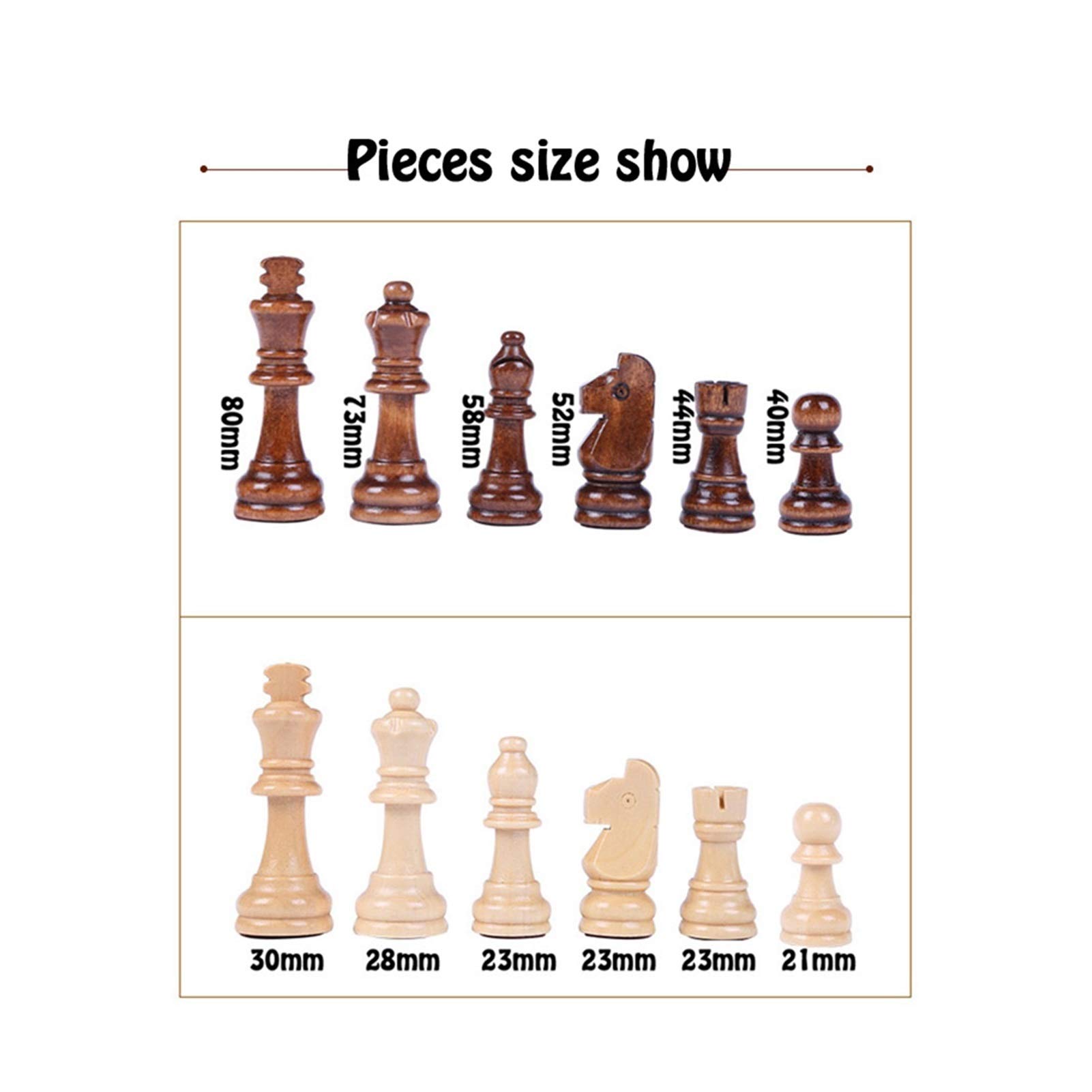 Chess Set Grade 4 Queen Chess Game King Height 80Mm Chess Pieces Folding 3939 Cm Chessboard