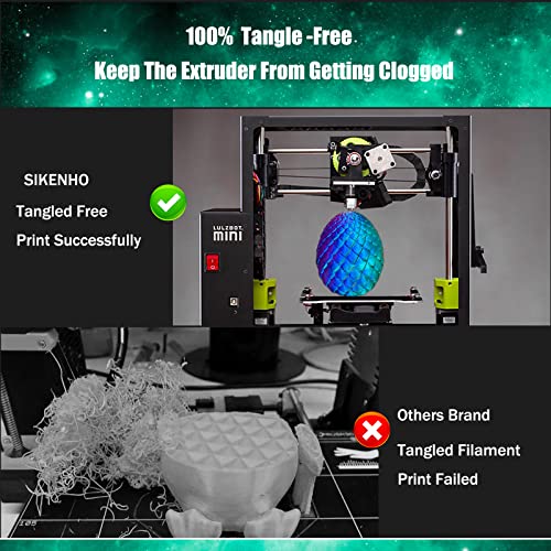 SIKENHO 3D Printer Filament, PLA Filament Dark Green and Blue Silk PLA Dual Color Co-Extrusion PLA Filament 1.75mm 1kg Spool (2.2lbs), Dimensional Accuracy +/- 0.02mm, Fit Most FDM Printer & 3D Pen
