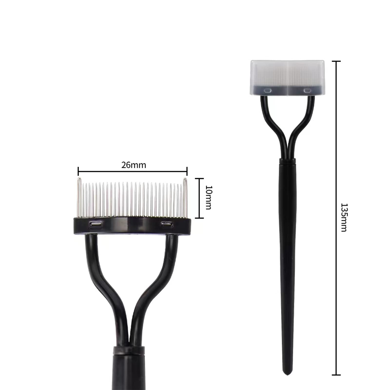 Eyelash Comb Separator Eyelashes Separator Curler,Adonop Eyelash Brush Definer Lash Comb Mascara Eyebrow Applicator with Cover Cosmetic Brushes Tool