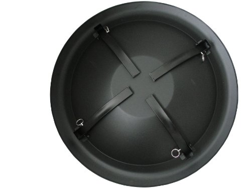 Fire Sense 60873 Fire Pit Portable Folding Round Steel with Folding Legs Wood Burning Lightweight Included Carrying Bag & Screen Lift Tool - Black - 22"