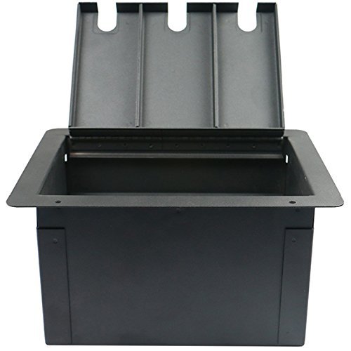 Pro Audio Stage Recessed Floor Box with 110v Electric and XLR Connections (6 XLR, Pre Wired)