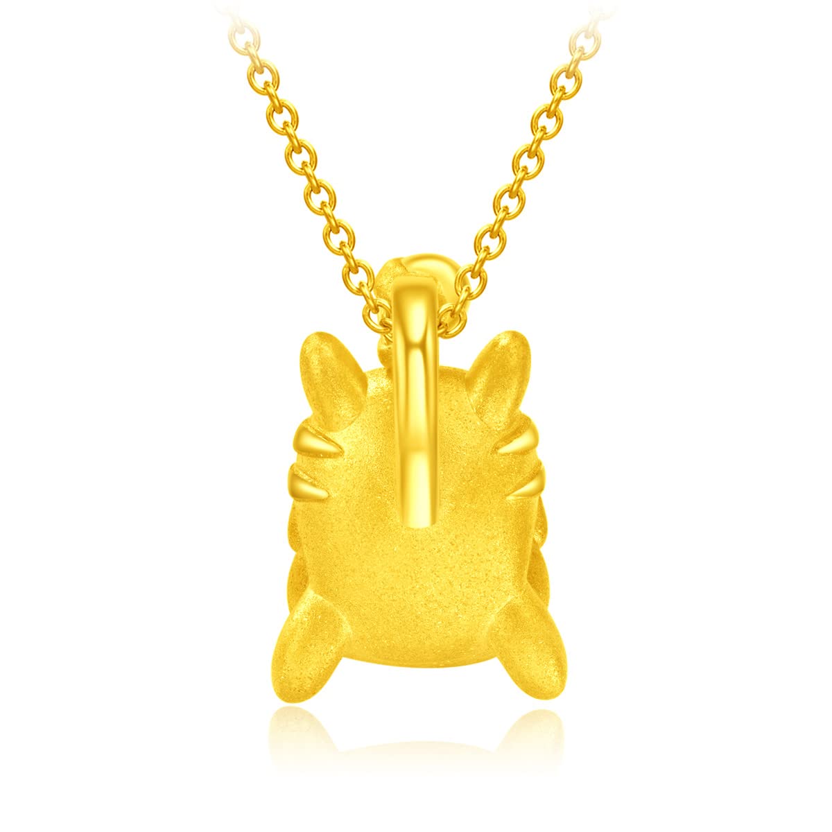 CHOW TAI FOOK 999 Pure 24K Gold Year of Tiger Happy Blessing Pendant