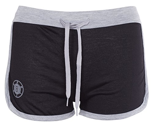 NOROZE Girls Kids Camo Brklyn Rose Print Hot Pants Shorts (5-6 Years, Brklyn Black)