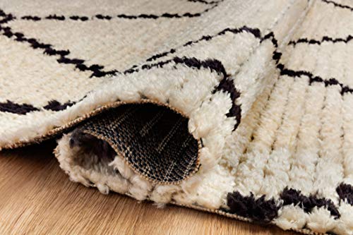 Chris Loves Julia x Loloi Alice Collection ALI-04 Cream / Charcoal 18" x 18" Sample Rug
