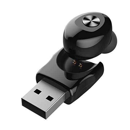 Headset In-ear XG12 Mini HIFI Wireless Waterproof Single Bluetooth Earphones 5.0 Bluetooth Headset (Black, One Size)
