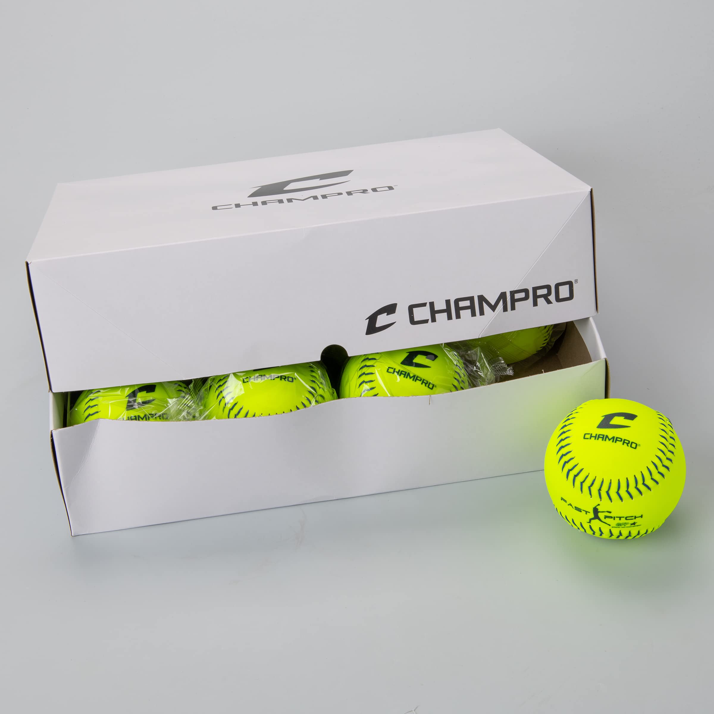 Champro Synthetic USSSA Fast Pitch Ball, Optic Yellow, 12-Inch (Pack of 12)
