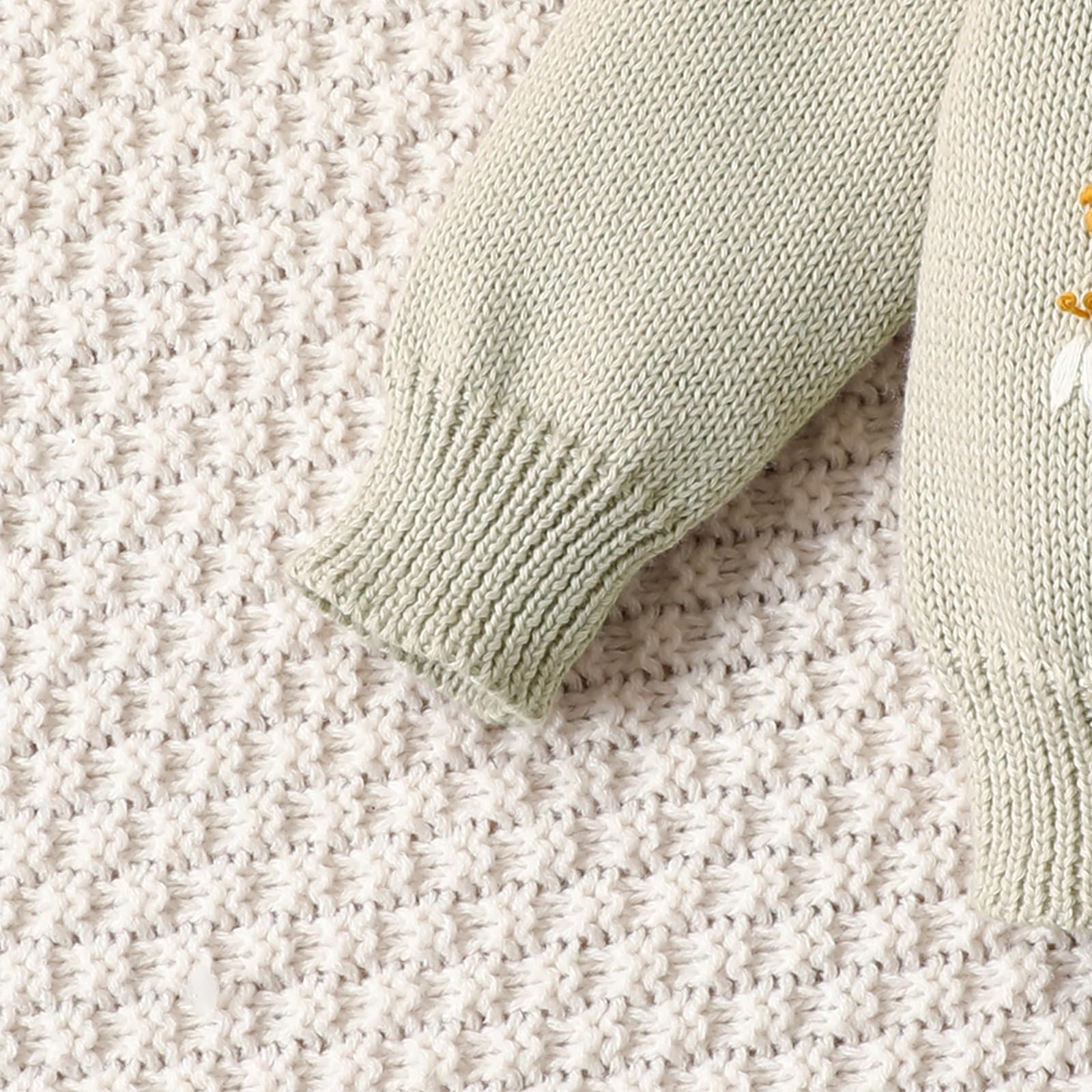Lamgool Baby Boys Girls Pullover Sweater Knitted Button Down Toddler Kids Sweatshirt for Spring 3T Apricot