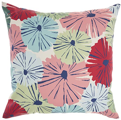 Waverly Pillows Flamingos Washable Indoor/Outdoor Multicolor 20" x 20" Throw Pillow