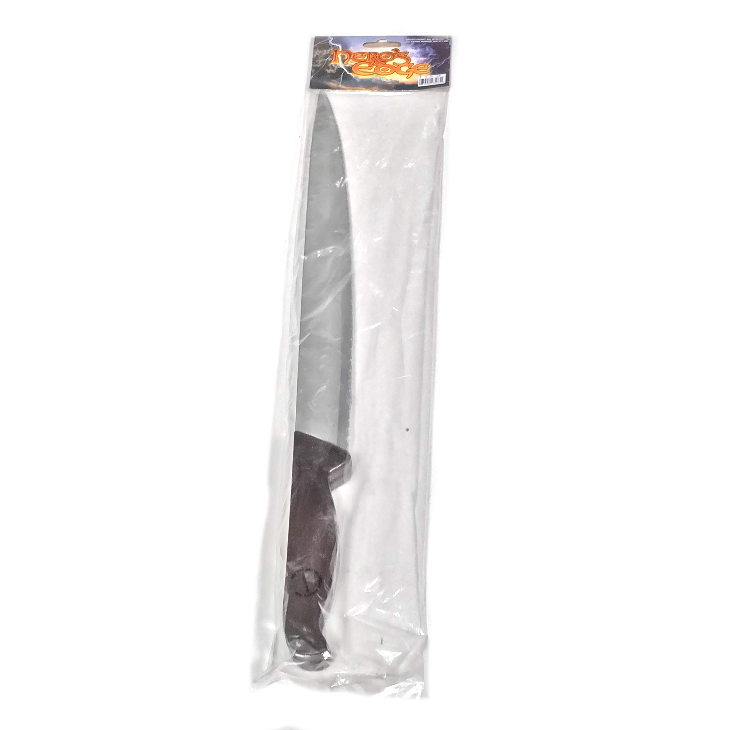 Hero's Edge Fake Knife Foam Rubber Large Serrated Style Safe Prop or Halloween Accessory
