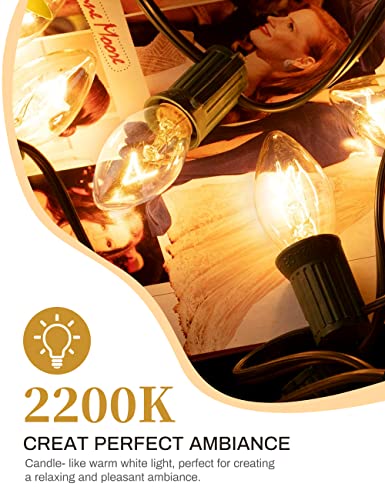 Scentsy Light Bulbs for Warmer, DORESshop Wax Warmer Bulbs, C7 Scentsy Bulb, E12 Candle Warmer Light Bulbs, Wax Warmer Light Bulb Replacement, 15 Watt Light Bulbs for Wax Warmers, 6 Pack