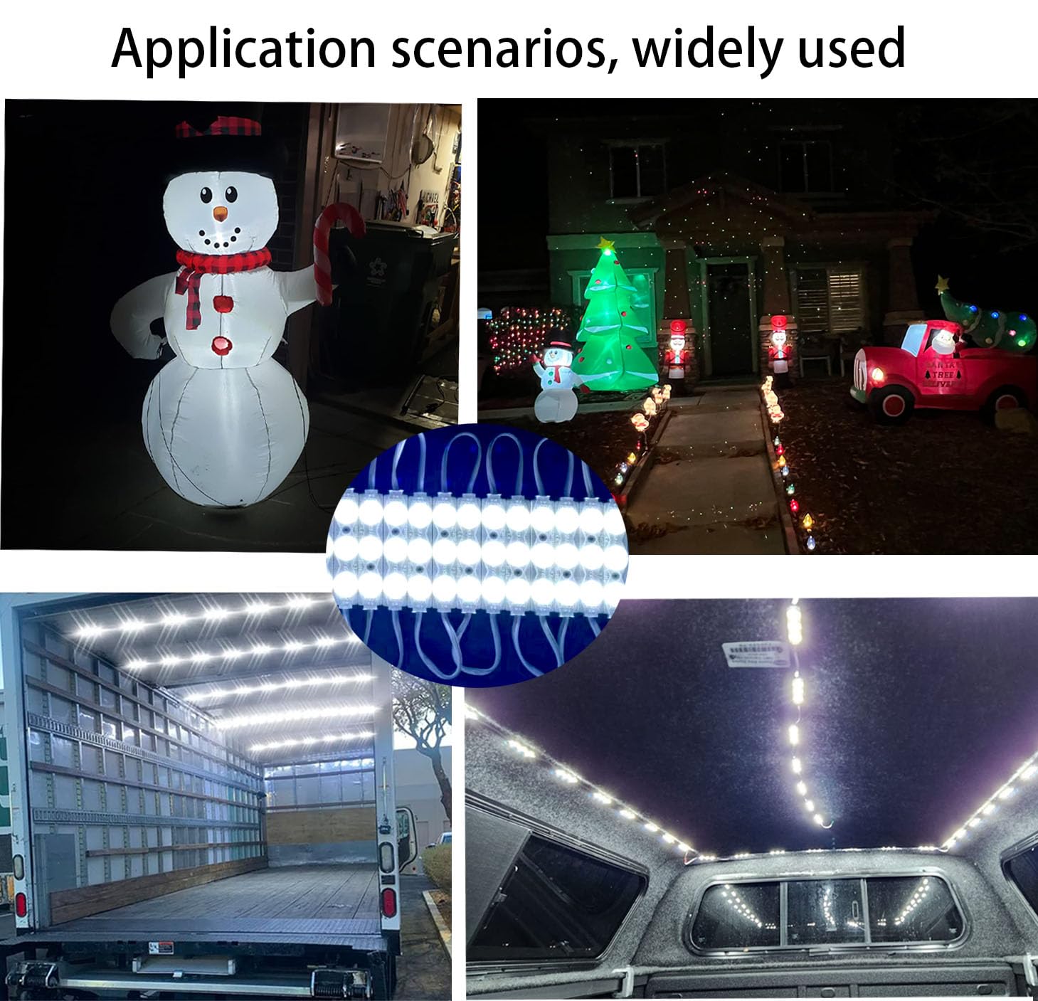 LIANWO LED Module,Replacement Lights for Inflatables White 20pcs 9.8 Ft 2835 SMD 150LM Per LED Module IP65 Waterproof Christmas Inflatables Light for Letter Sign with Tape Adhesive Backside (White)