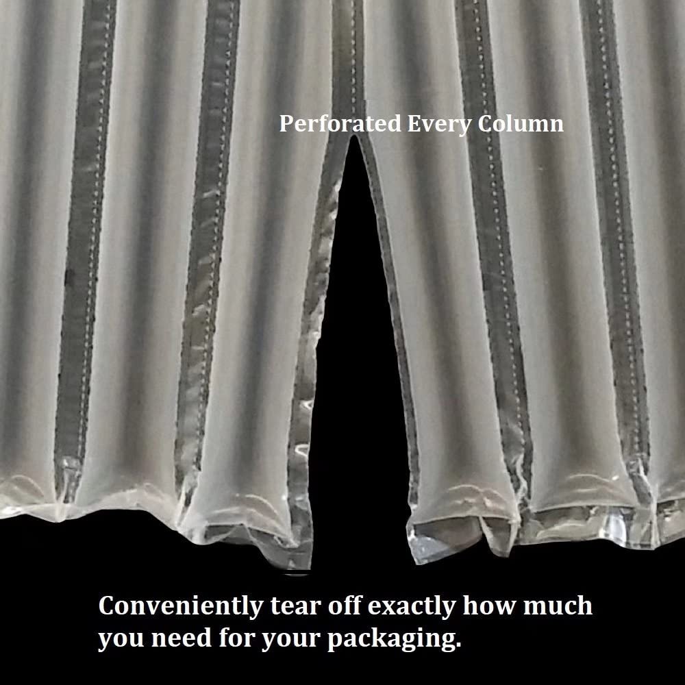 BZQZDAI 11.8"×164 Feet Bubble Cushioning Wrap Roll,Inflatable Air Pillow Column Wrap for Heavy Duty Packing and Shipping, Large Bubble Wine Bottle Protector Breakable Shipping Supplies with Free Pump