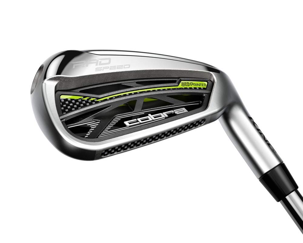 Cobra Golf 2021 Radspeed Iron Set Satin Chrome-Black-Turbo Yellow (Men's Right Hand, KBS Tour 90, Stiff Flex, 4-PW), Standard