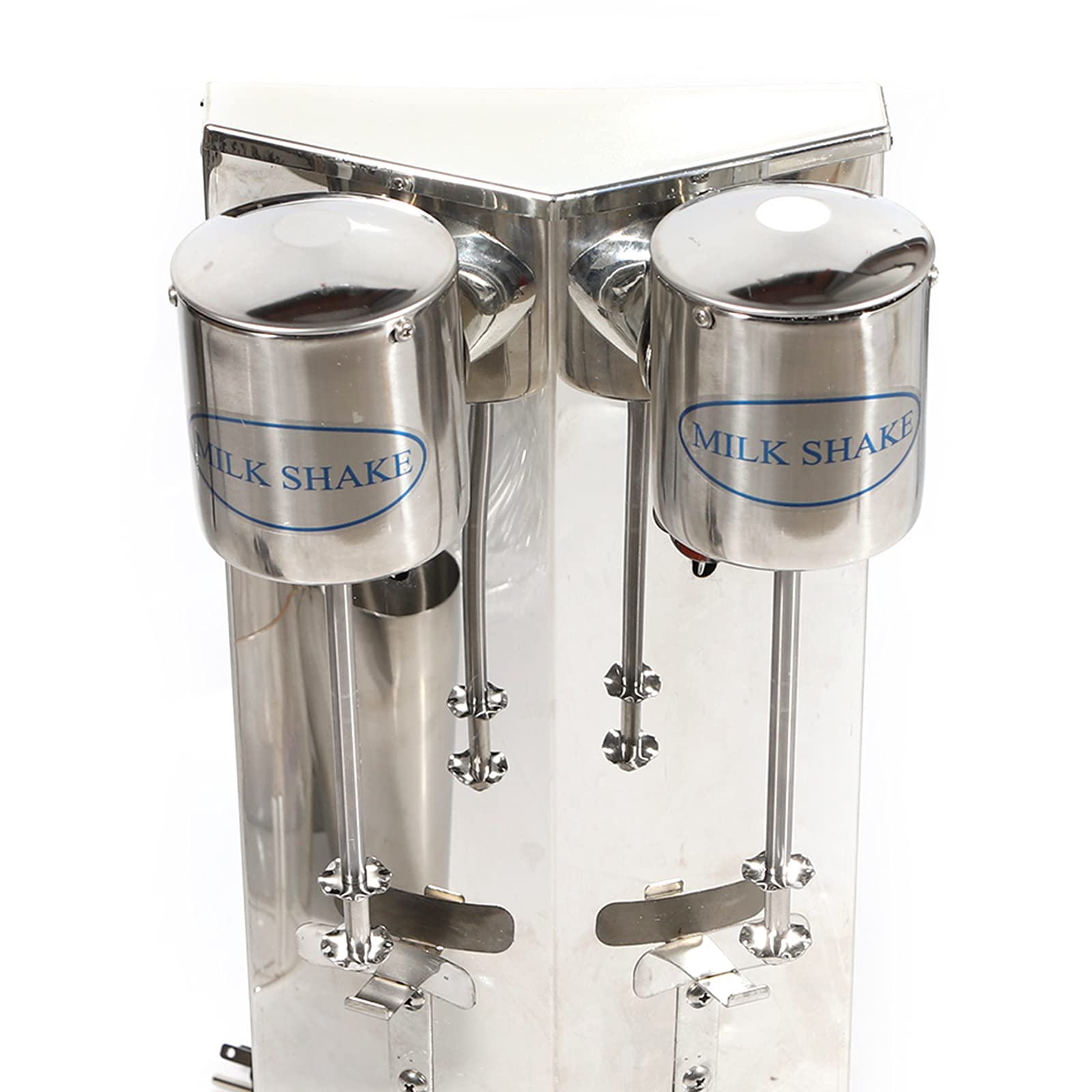 DYRABREST 180W Electric Milk Shake Maker, Commercial Double Head Milkshake Mixer Blender Machine, Stainless Steel Drink Milk Shake Maker Shaker with 4 Cups