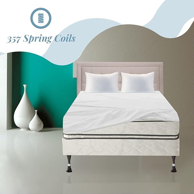 Highview Bedding Hybrid Bed Mattress Conventional, Full XL, White