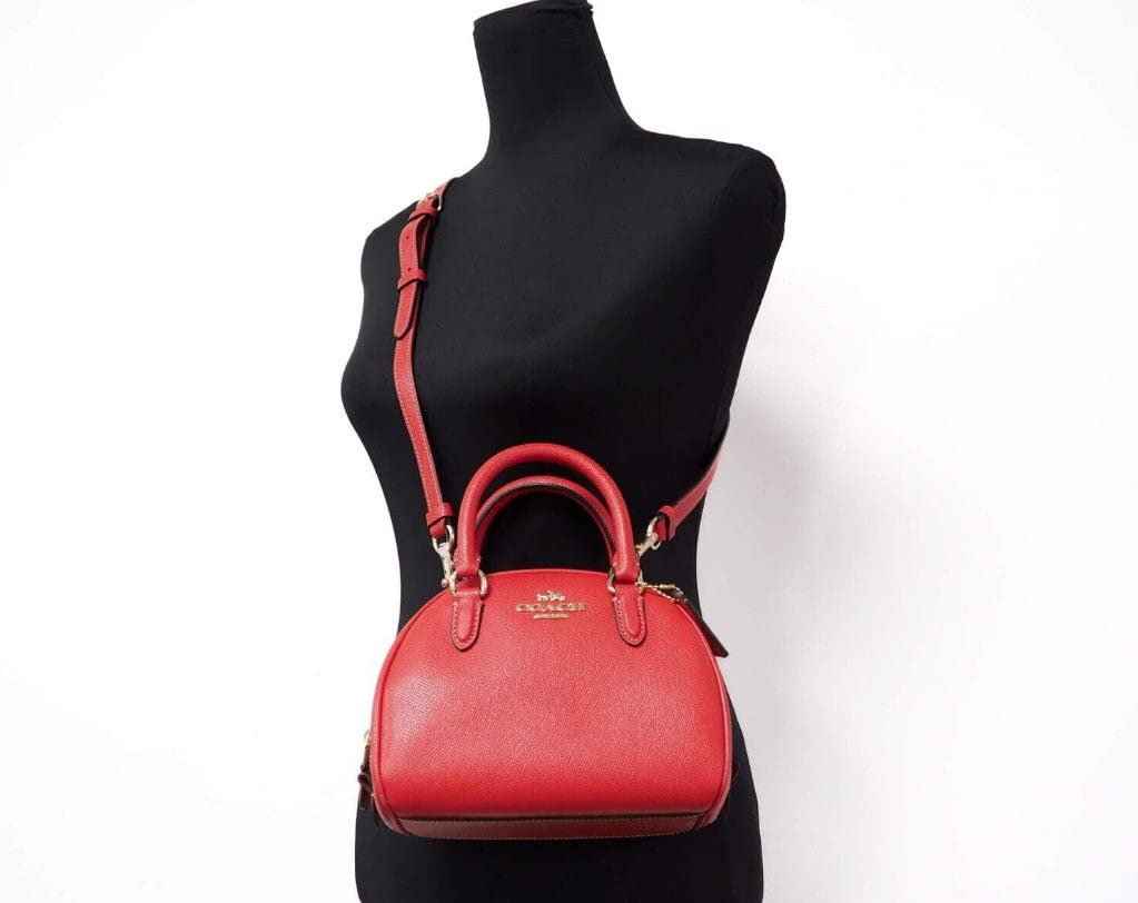 COACH Women's Sydney Satchel (Crossgrain Leather - Miami Red)