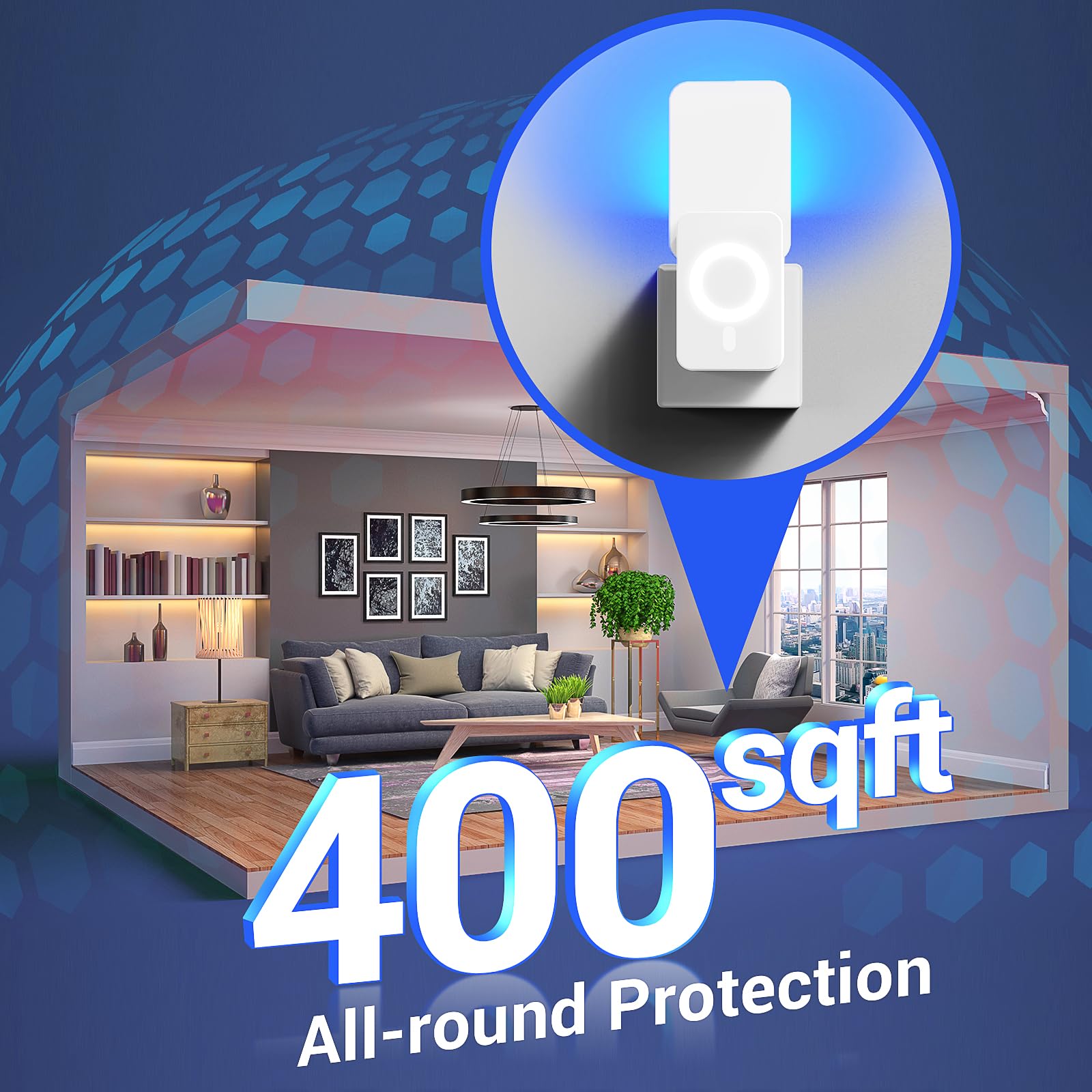 Fruit Fly Traps for Indoors, 3 in 1 Plug-in Fly Trap Indoor Flying Insect Trap Gnat Traps for House Indoor with Bug-Appealing Light, Warm & RGB Night Light for Home Kitchen, 1 Trap+6 Glue Cards