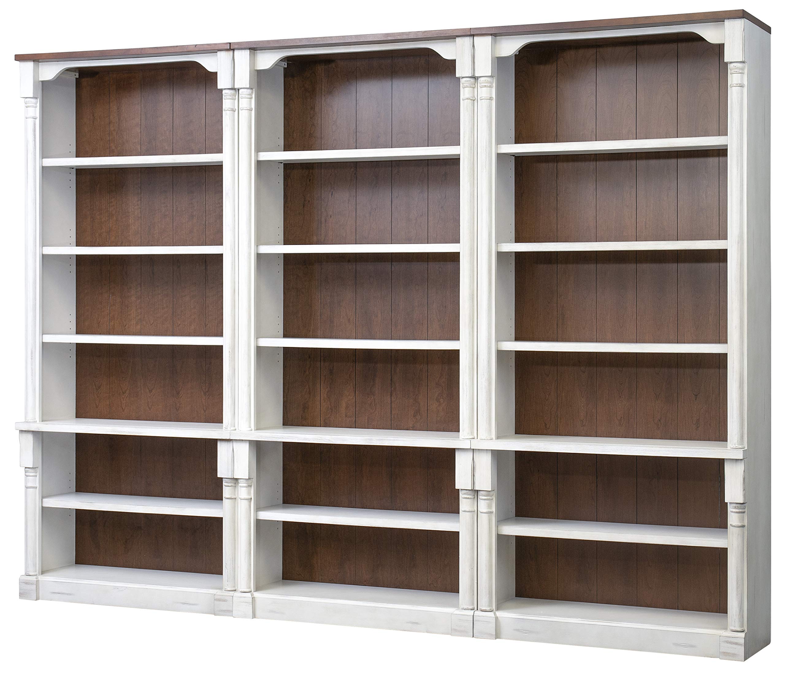 Martin Furniture 3 Open bookcase, White
