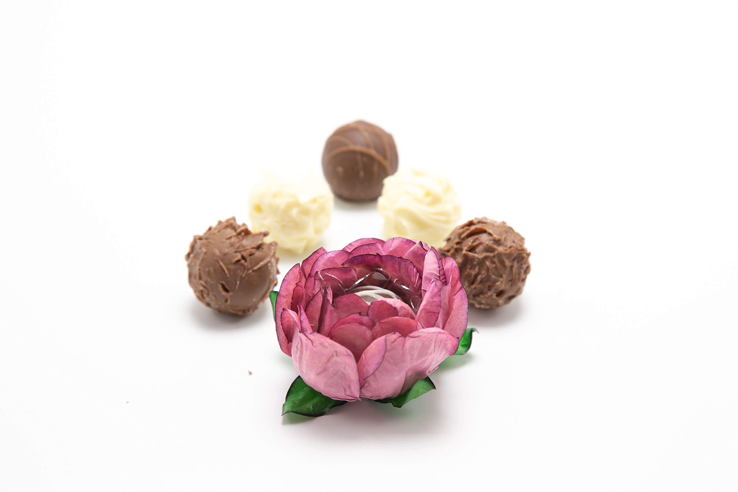 Handmade Paper Truffle Cups | Truffle Liners | Truffle Wrappers | Fominhas | candy cups for chocolate | Forminhas de Brigadeiro | candy liners - Pack of 30 - Truffilio (Paper, Peony Dusty Rose)